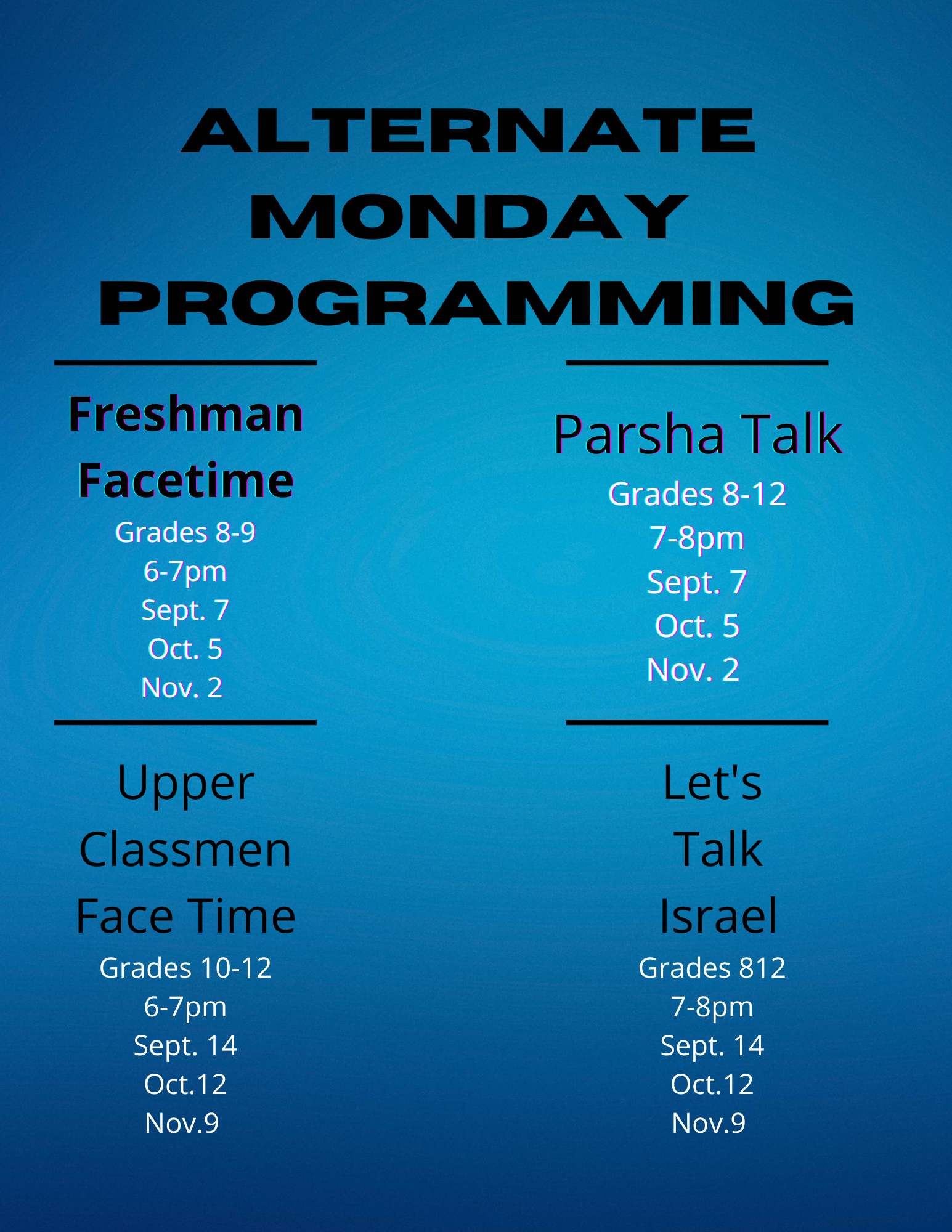 Alternate Monday Programming | Congregation Beth ShalomCongregation Beth Shalom